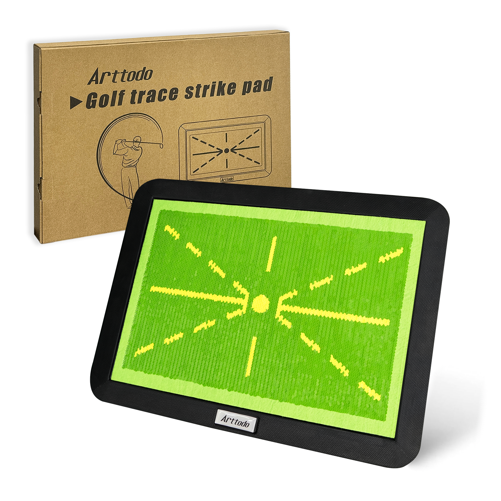 Arttodo Golf Chipping Mat, Golf Trace Strike Pad, Golf Training Aid