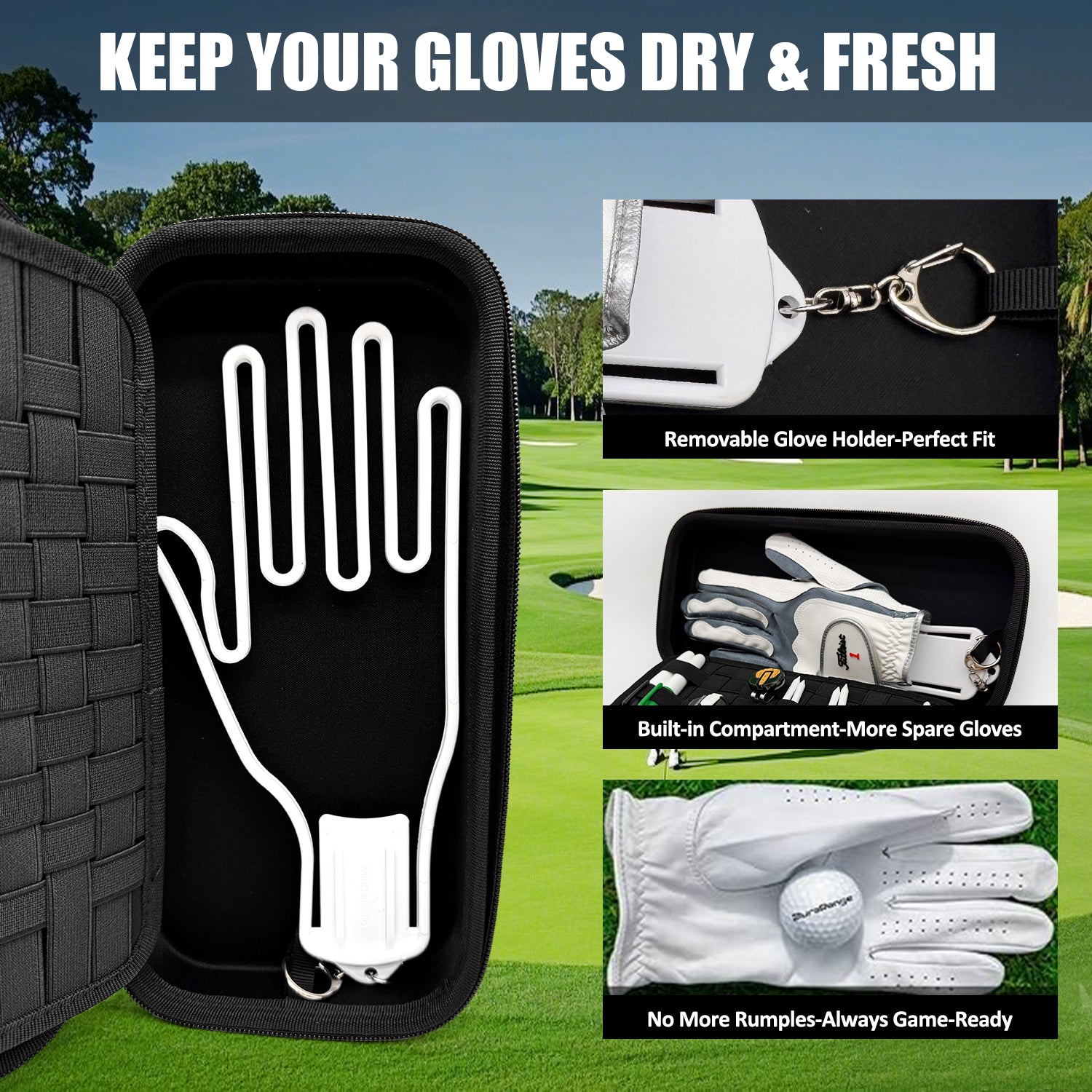 Golf Glove Box, Hard-shell Golf Gadget Protector Case – Arttodo Golf